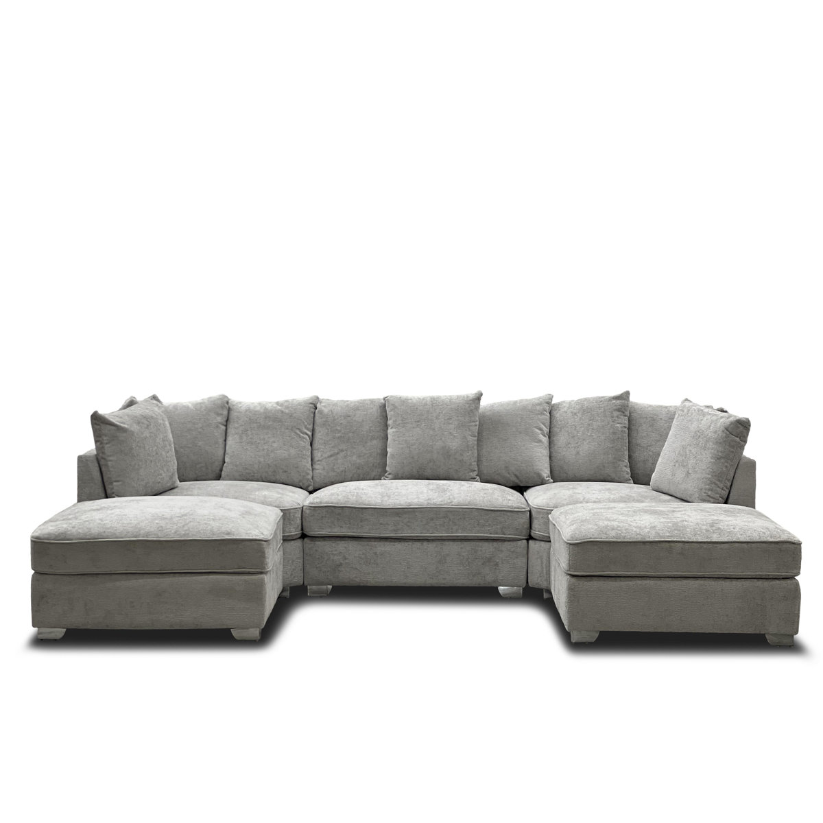 Brayden Studio Baryal LIVING Bishop Fullback U-Shape Sofa 6 Seater - Premium Fabric Upholstered ...